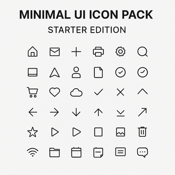 Minimal UI Icon Pack – Starter Edition by Henry Studio