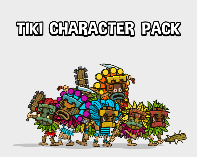 Tiki character by Robert Brooks - gamedeveloperstudio.com