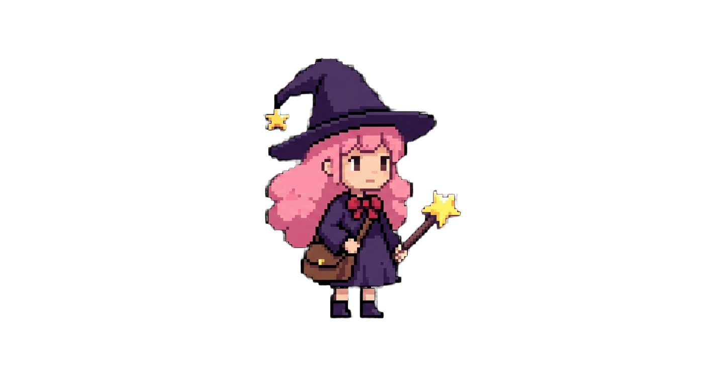Cute Pixel Witch - 2D Character Sprites by DaR7HVaD3R