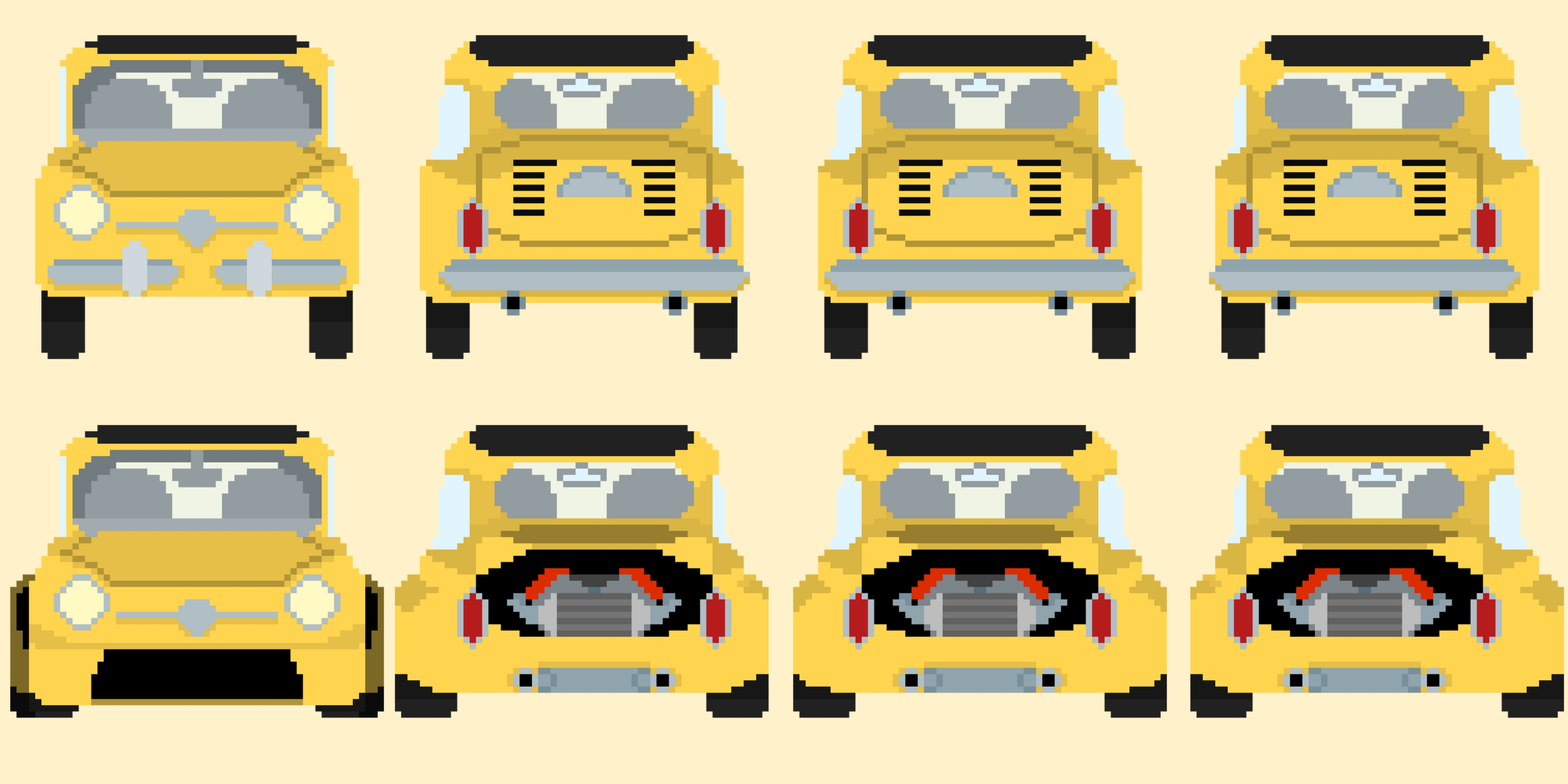 Cars Sprites Pack #5 (+3 cars animated) by Pay 'n' Sprite