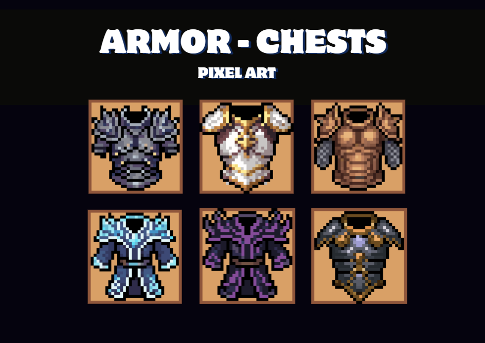 Armor Icons Pixel art by Pixel-Banner