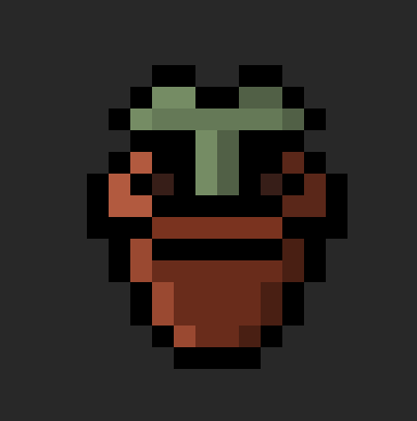 2D Potted Sprout Sprite Sheet - 16 x 16 by lollipopak