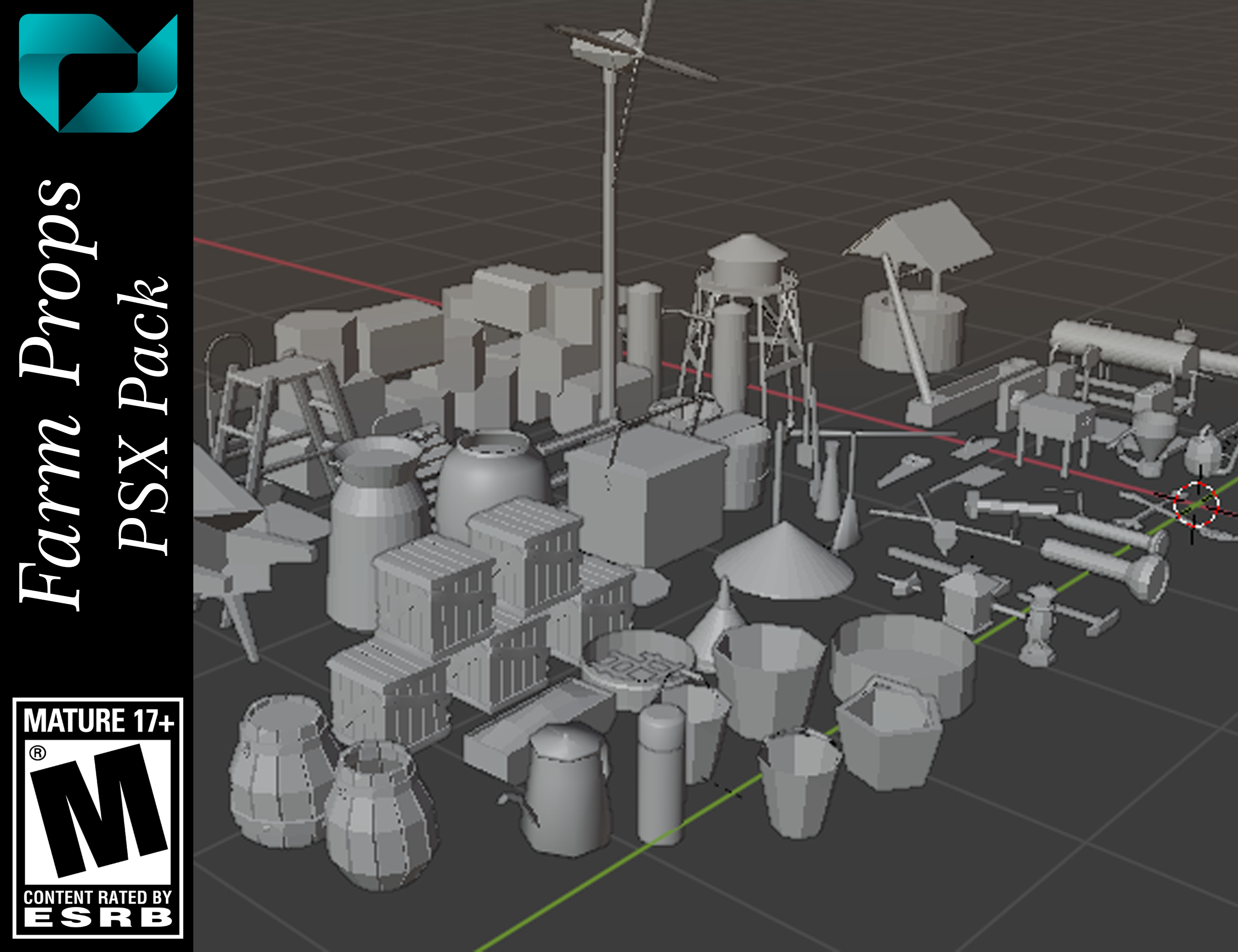 3D Farm Props PSX Asset Pack by Pandora Entertainment