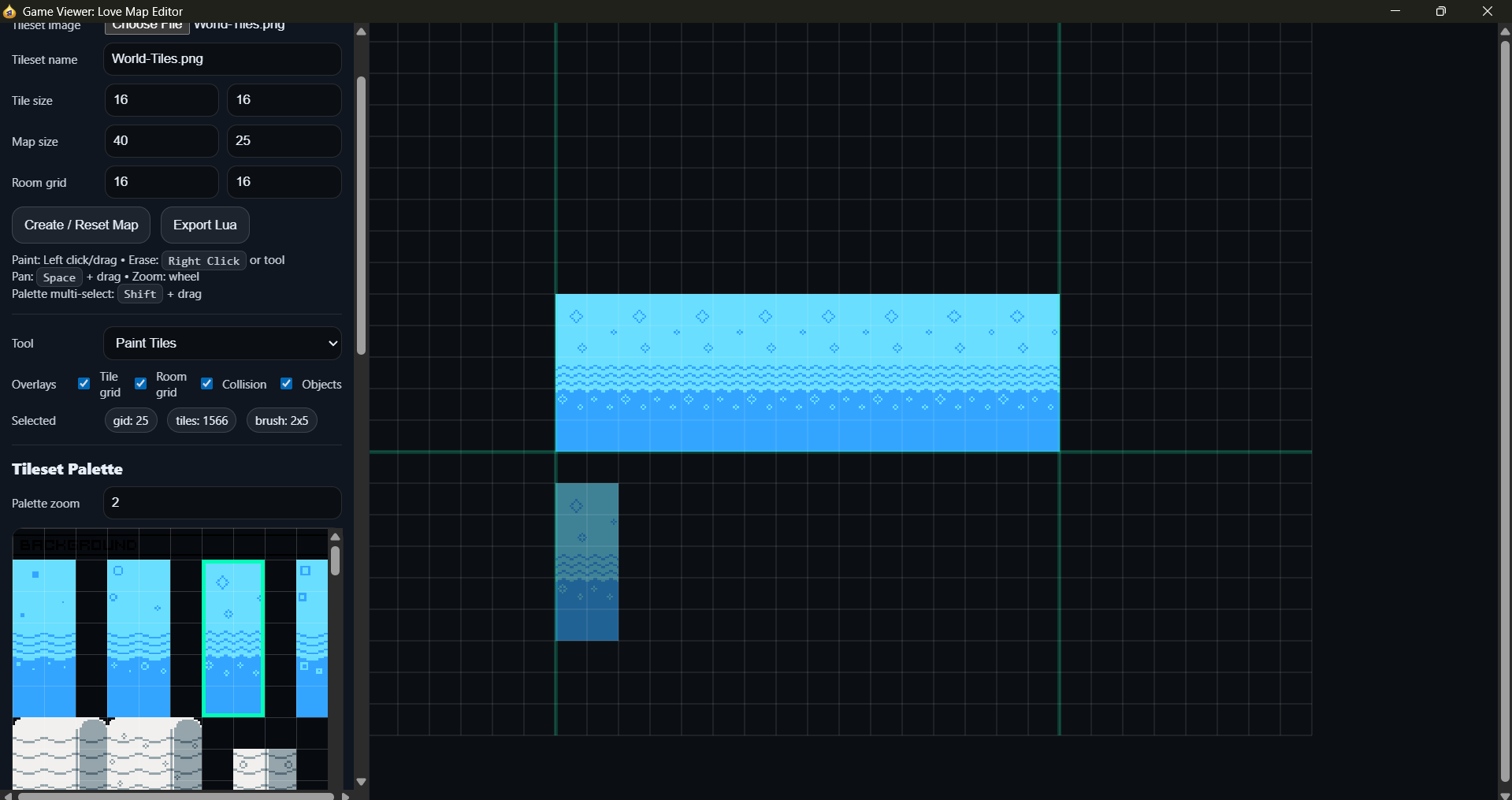 Tile Collision edit - Love2D Tile Map Editor by Recks Studio