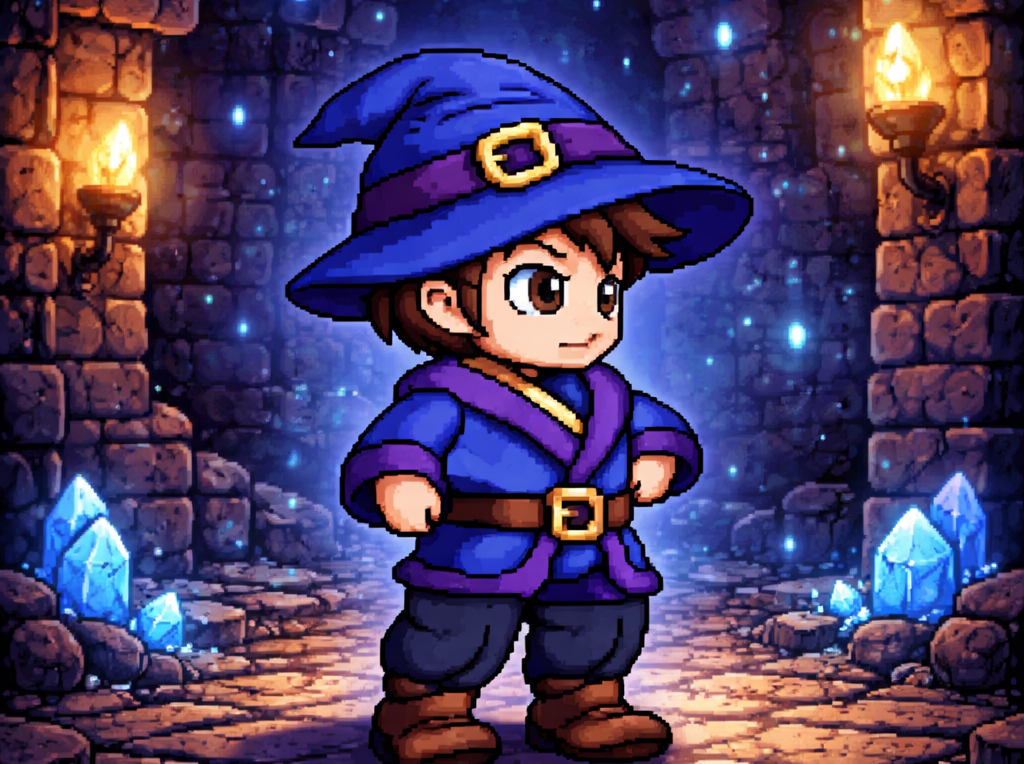 [Sale] Cute Pixel Wizard Sprite Sheet - Release Announcements - itch.io