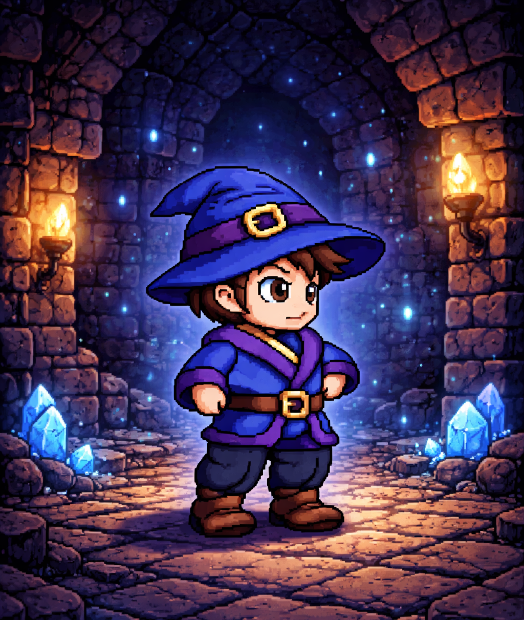 Cute Pixel Wizard - 2D Sprite Sheet & Animations (RPG/Fantasy) by ...