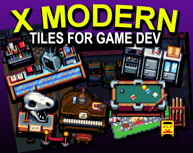 X Modern RPG Environment Tileset by finalbossblues