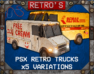 PSX Retro Trucks Pack by Retro Assets Library