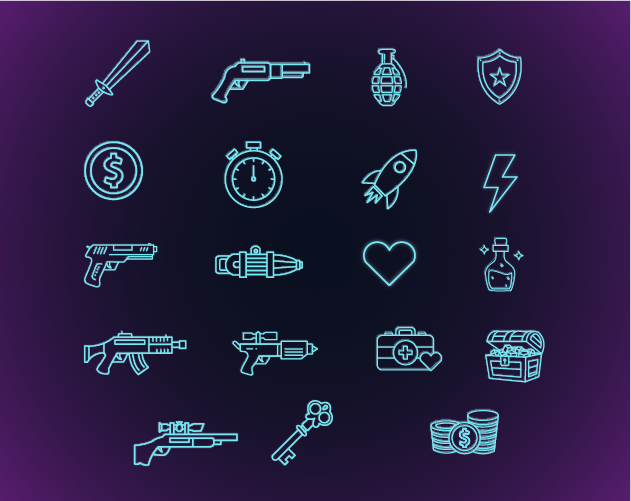 Futuristic Sci-Fi UI Pack - Icons , Buttons & Panels by Coffee Beans Studio