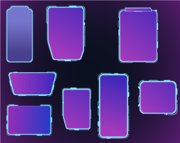 Futuristic Sci-Fi UI Pack - Icons , Buttons & Panels by Coffee Beans Studio