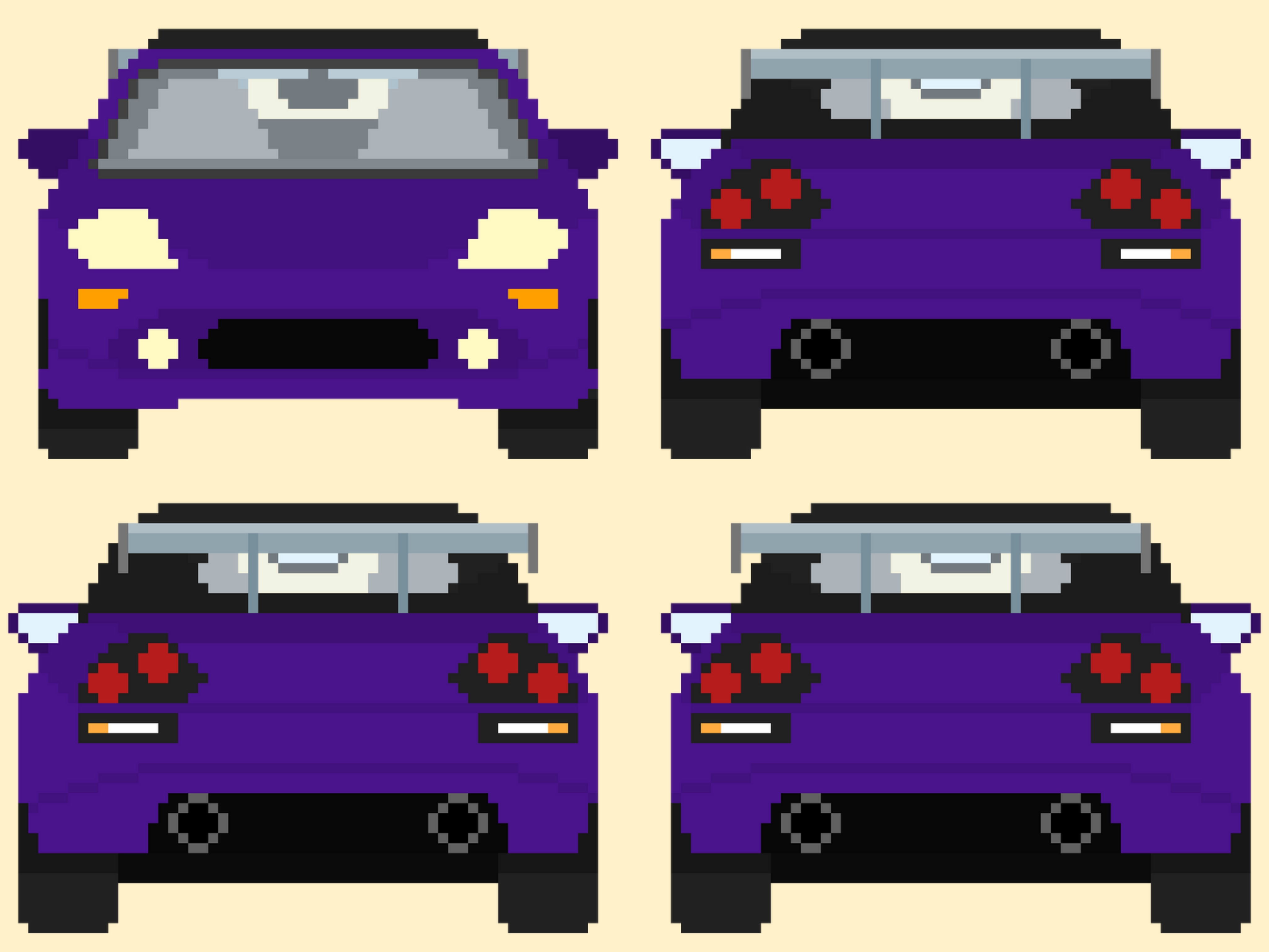 Movie Cars Sprites Pack #2 (3 Cars) by Pay 'n' Sprite