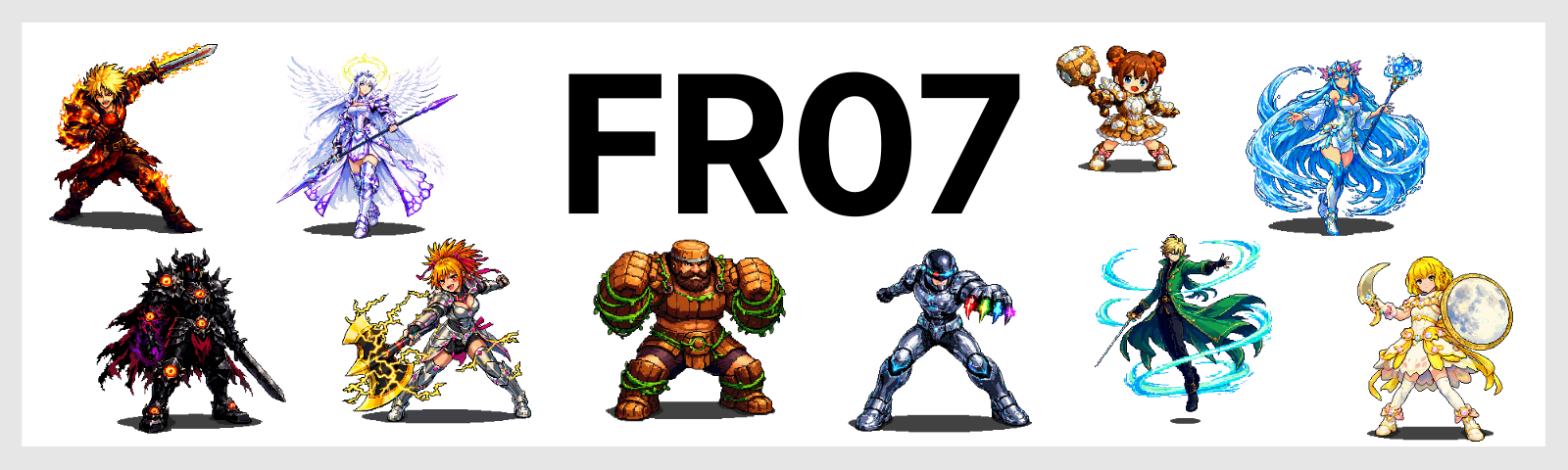 FR07 — 10 Free Pixel Monsters (PNG, S/M/L) by Pixel Material Studio