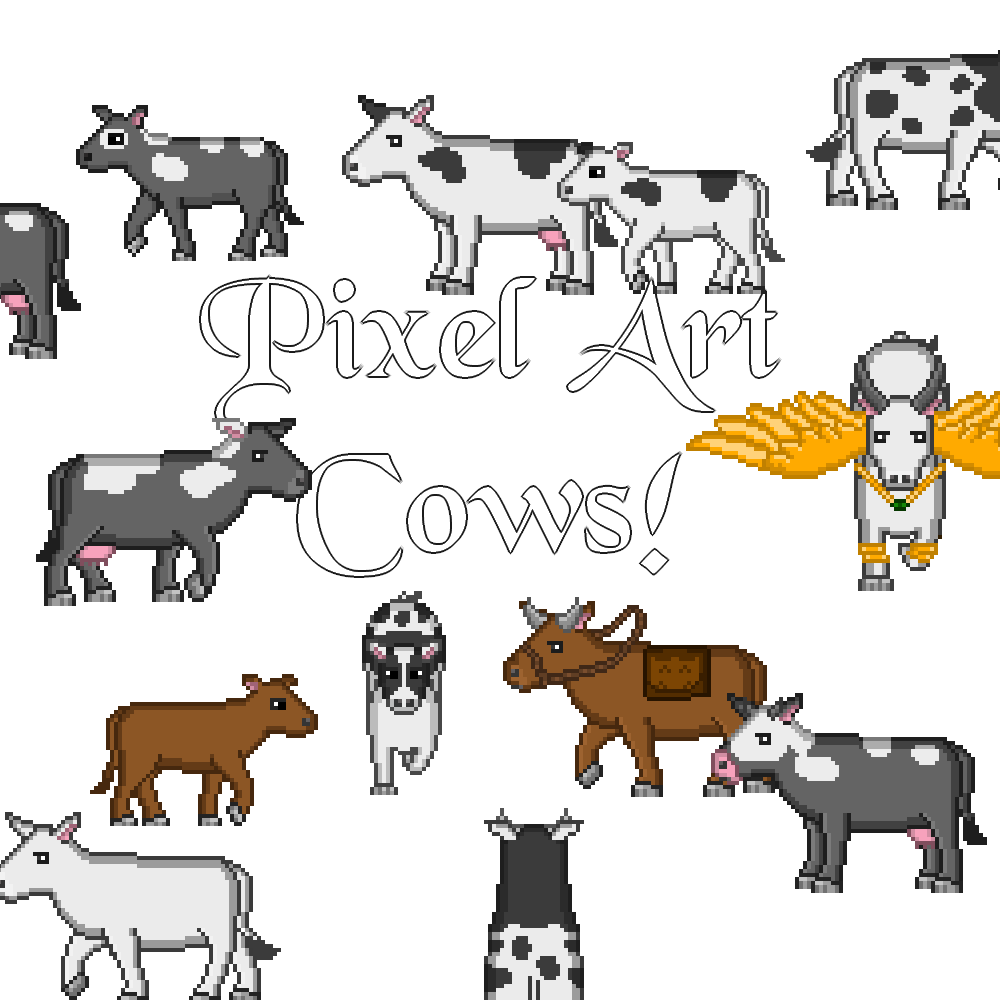 Pixel Art Cows by Magicae! Games