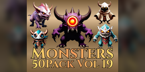 Monsters 50 Pack Vol 19｜RPG Asset Pack (PNG) by Pixel Hammer