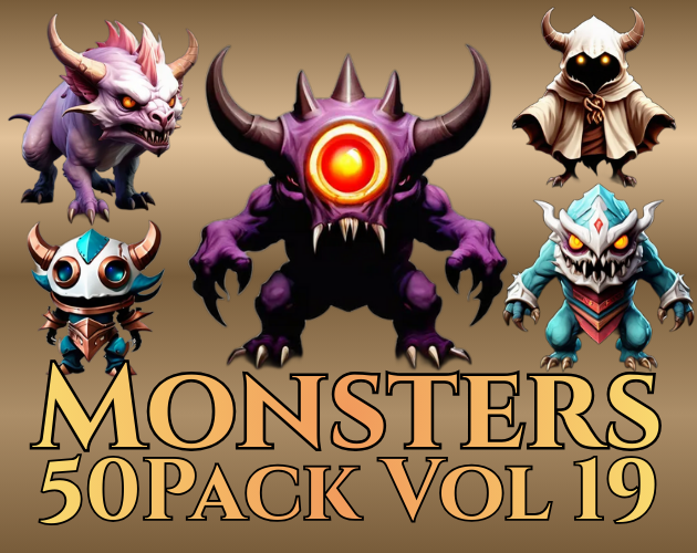 Monsters 50 Pack Vol 19｜RPG Asset Pack (PNG) by Pixel Hammer