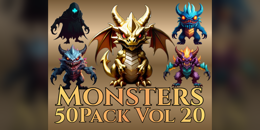 Monsters 50 Pack Vol 20｜RPG Asset Pack (PNG) by Pixel Hammer