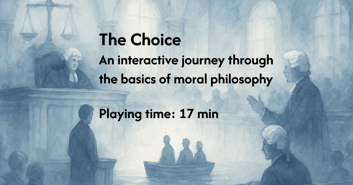 Why I Started Making Games - The Choice: Moral Dilemma Game by Alex