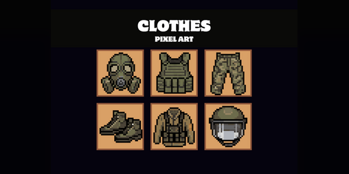 Survival Clothes Icons Pixel Art by Pixel-Banner