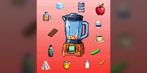 Blender and Ingredients pixel art Asset by Artmog
