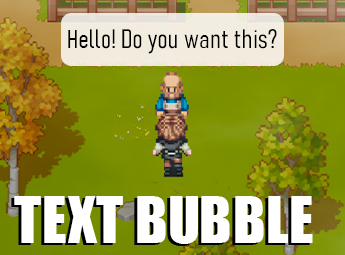 Text messages above events / RPG Maker MZ by Vslav Store