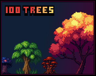 Trees - 100 unique 64x64 Pixeltrees by NinjaGame_Dev