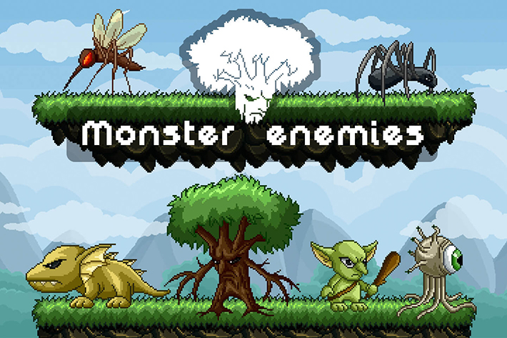 Pixel Art Fantasy Monster Sprites by Free Game Assets (GUI, Sprite ...