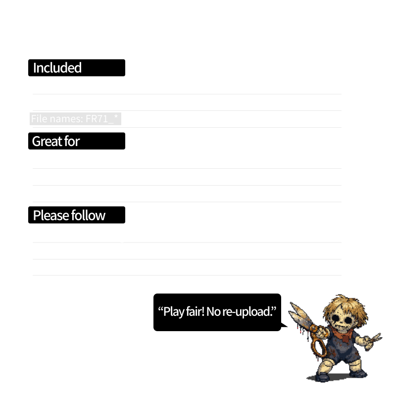 FR08 — 10 Free Pixel Monsters (PNG, S/M/L) by Pixel Material Studio