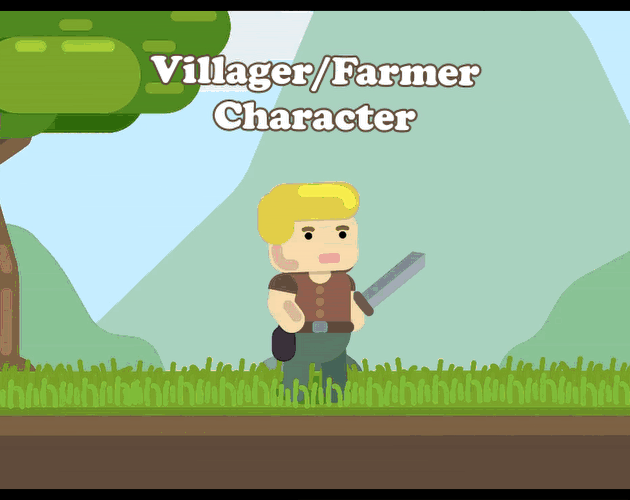 Minimalist Vector Farmer/Villager – 7 Animations (with Variants) by ...