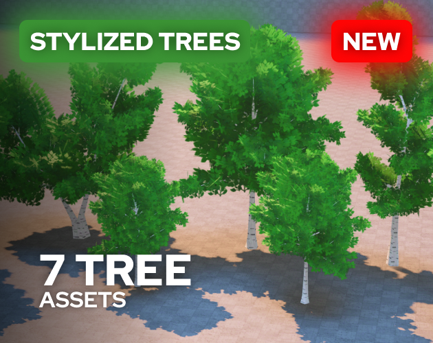 Roblox Assset Pack (7 Stylized Trees) by Coble