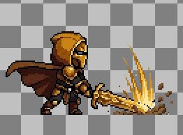 2D Character Sprite Sheet - Pixel Art Golden Knight Corrupted by ...