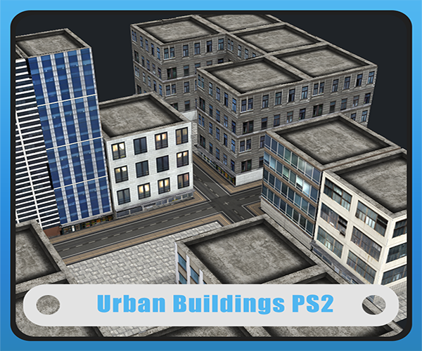 Urban Buildings PS2 – Retro City Asset Pack by TechStrike Game Studio ...