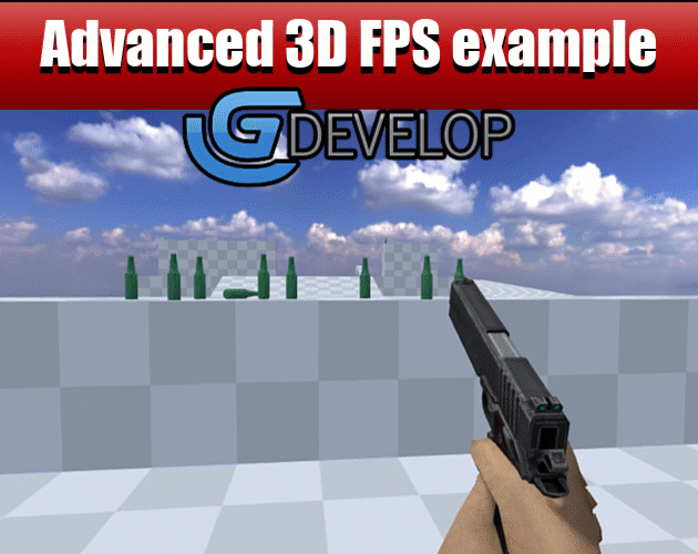 (GDevelop) Advanced 3D FPS Shooter example by Scriptfield
