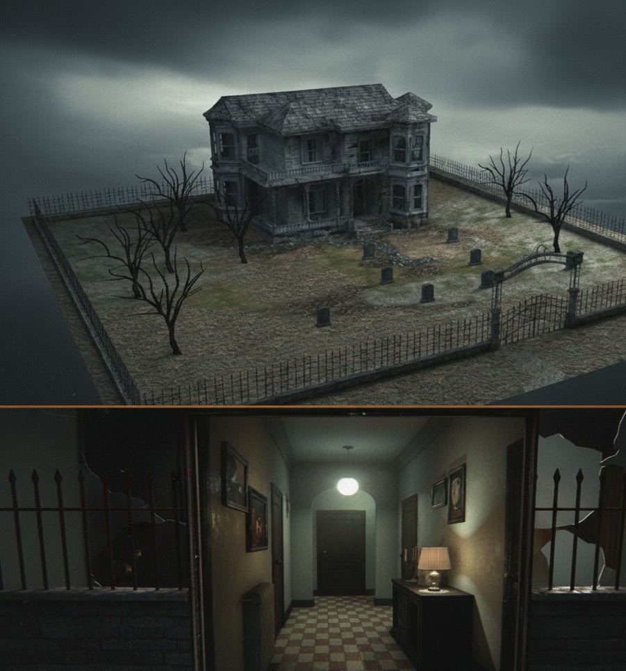 Asset 3D horror house by qiqi_oi