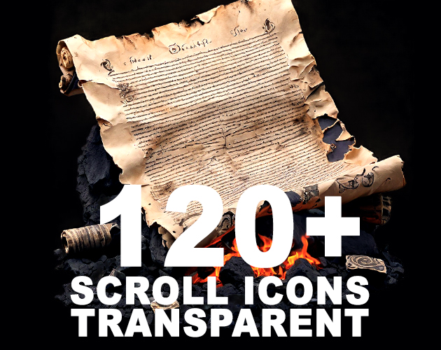 120+ SCROLL ICONS by PIXELHUNT