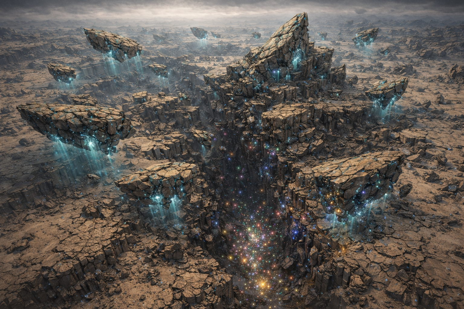 Fantasy Illustrations of Floating Debris, Vortexes, and Unstable ...