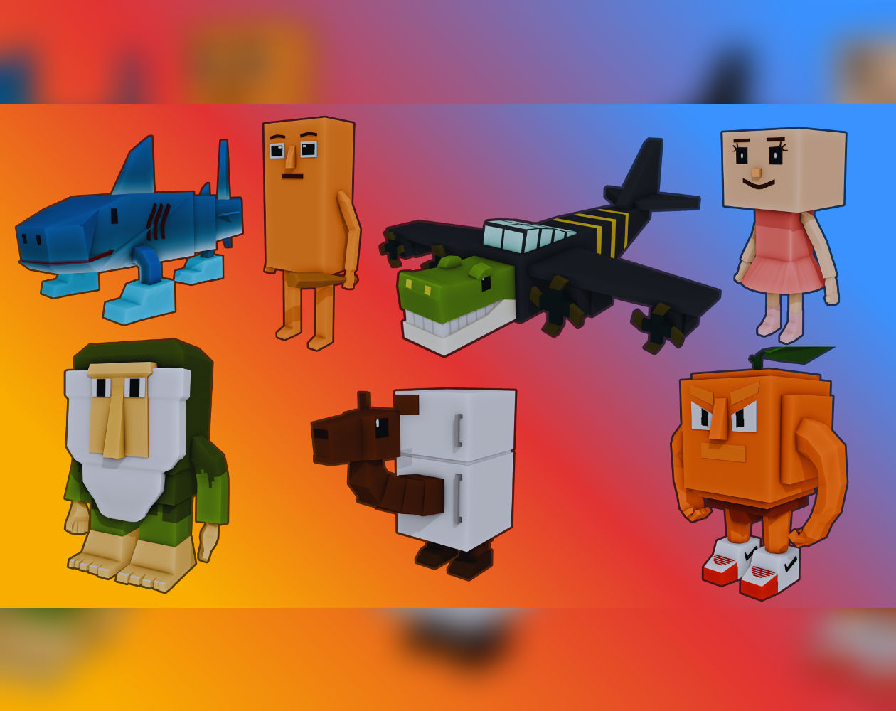 Brainrot Characters – Animated 3D Pack1 by KAG3D