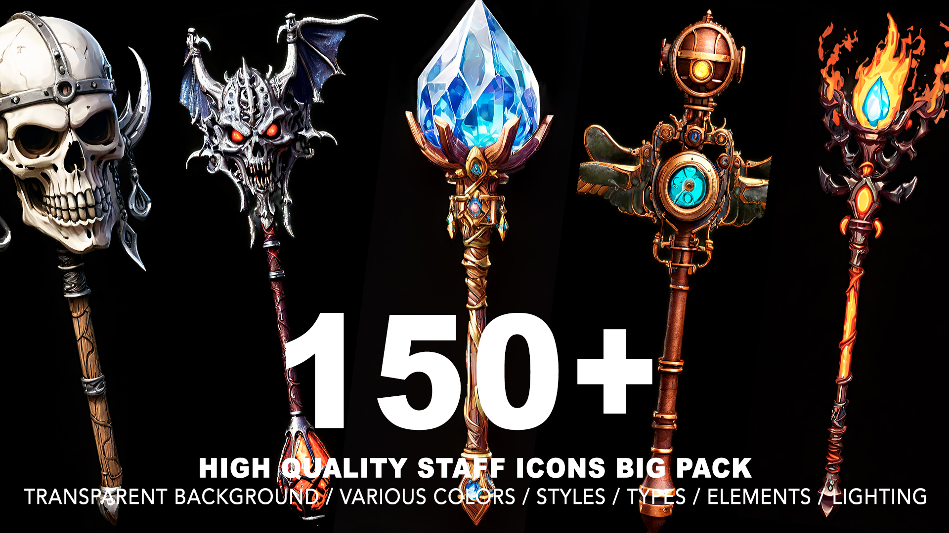 150+ STAFF ICONS by PIXELHUNT