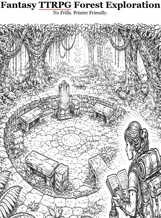 Fantasy TTRPG Forest Exploration by Tolemykus