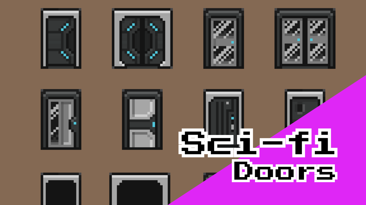 Devlog - Sci-Fi Pixel Doors 16x16 – Modular Open/Closed Pack by Maru