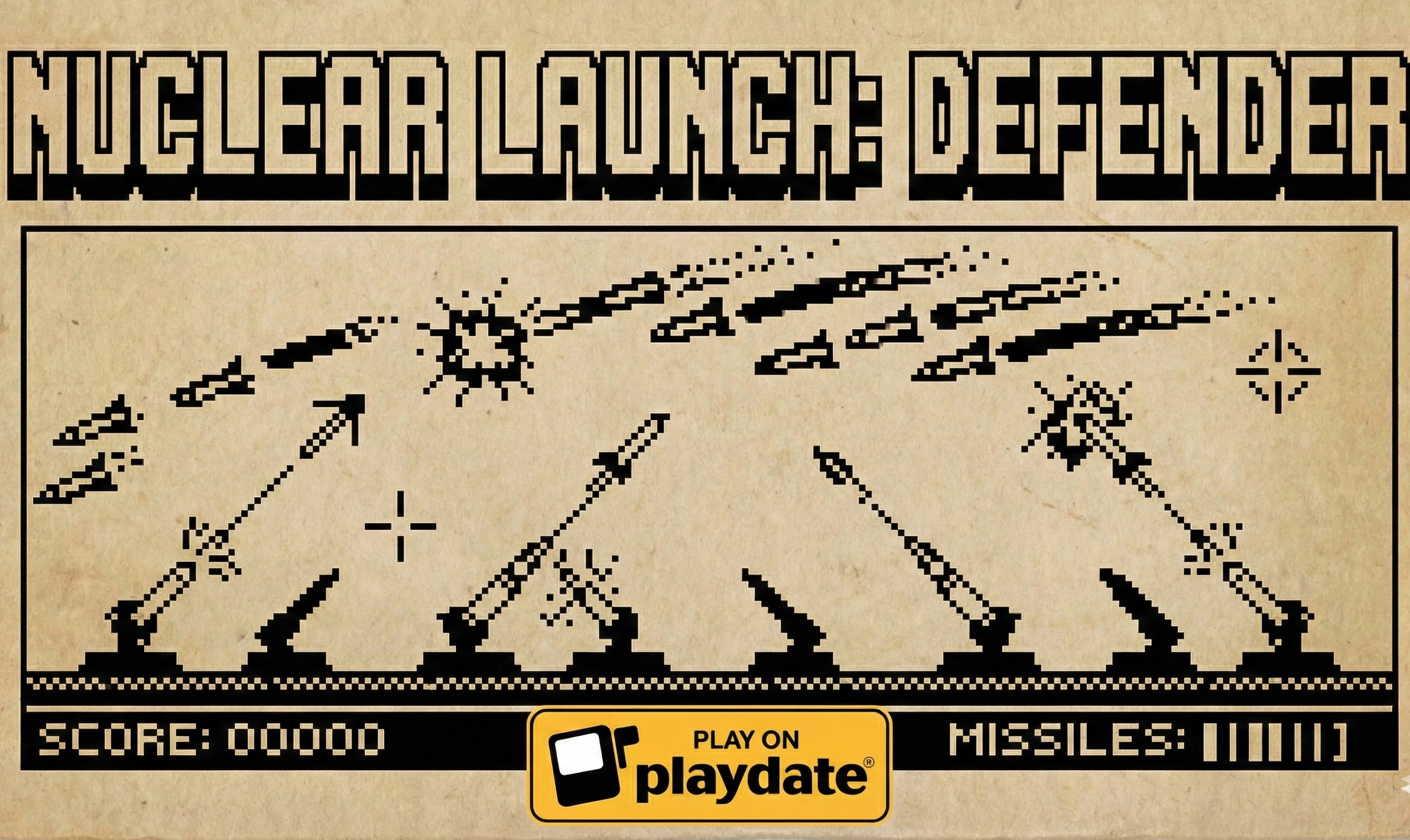 Nuclear Launch:Defender for Playdate by SheWantsSam