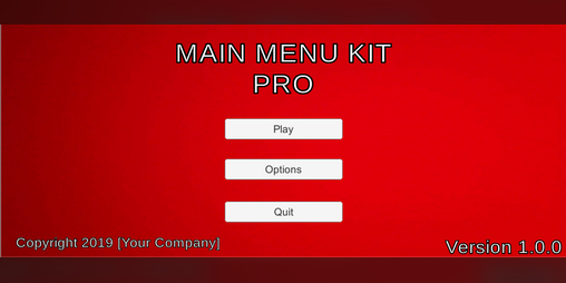 Main Menu Kit Pro by Jon Jon Games Studios, Inc.®