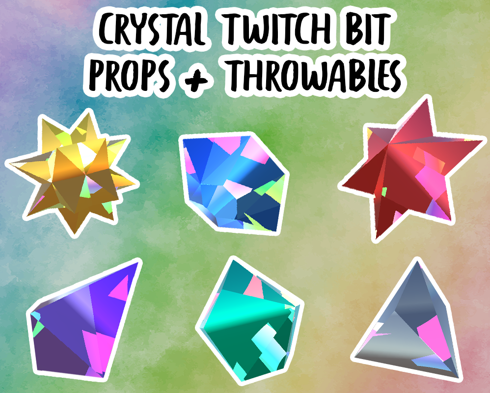 Crystal Twitch Bit Throwables, Droppables, and Props by Nari Walsh