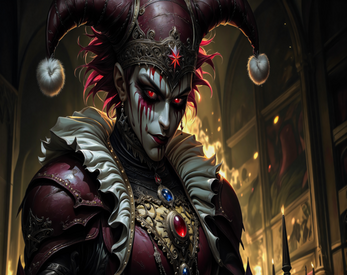 The Dark Jester - Dark Fantasy Portrait by Insomnia Art