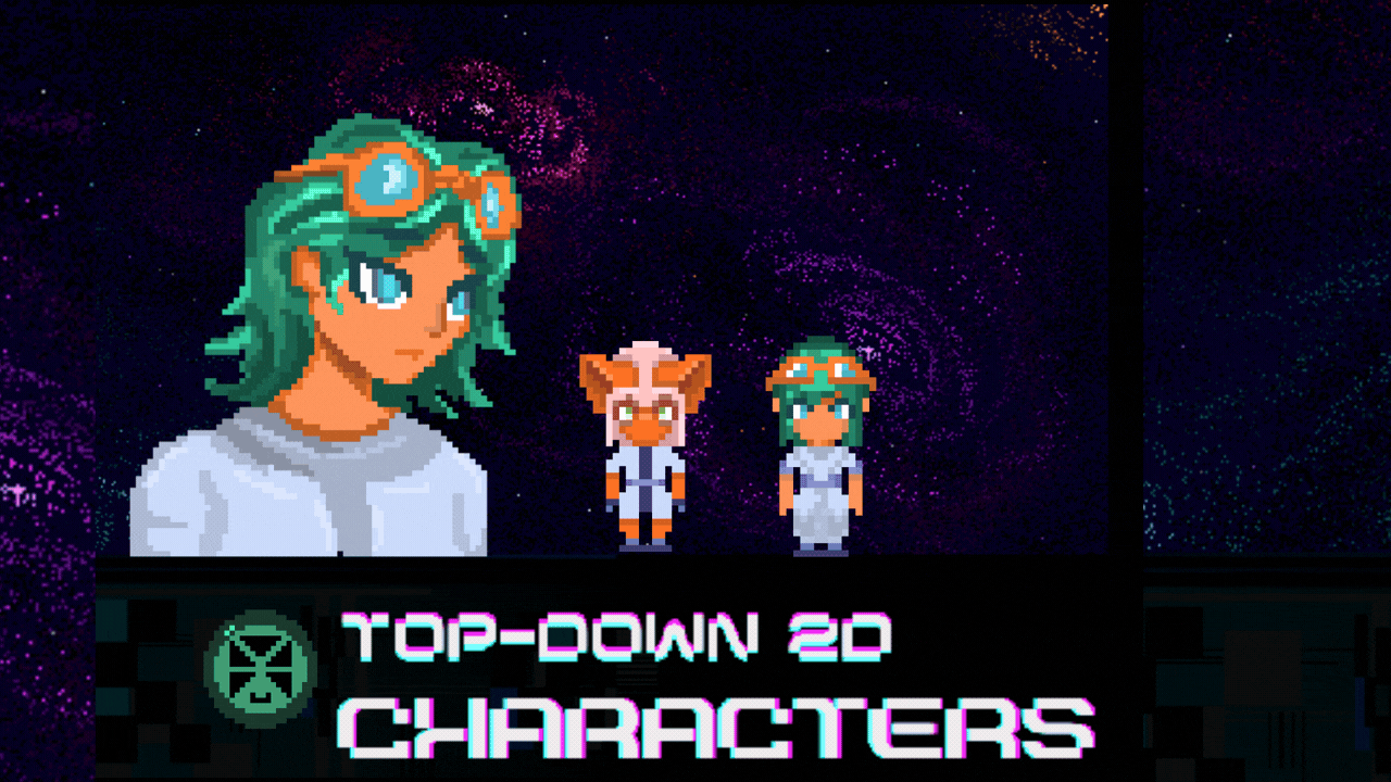Sci-Fi Top-Down Character Pack (32x32) + Companion by saurav jha