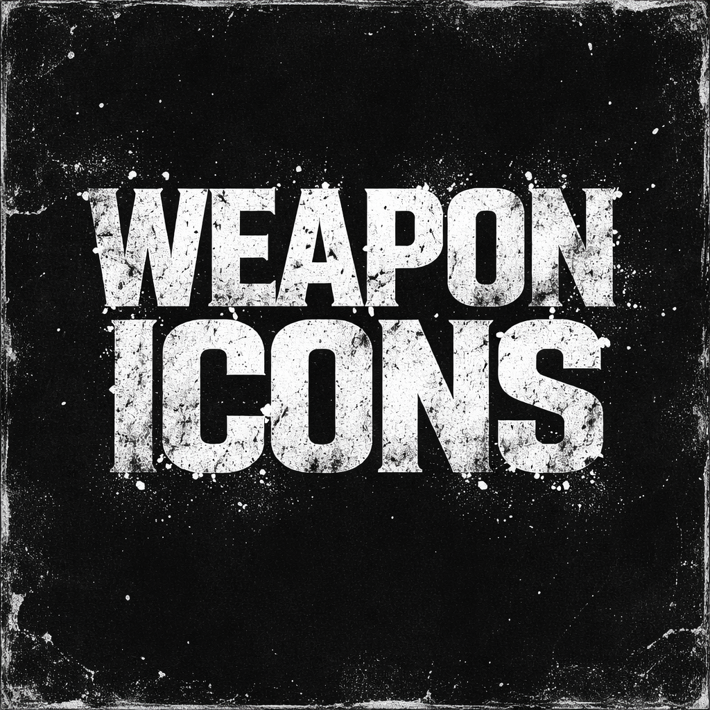 Weapon & Throwable Inventory Icons — Black & White Set by Seni4ka
