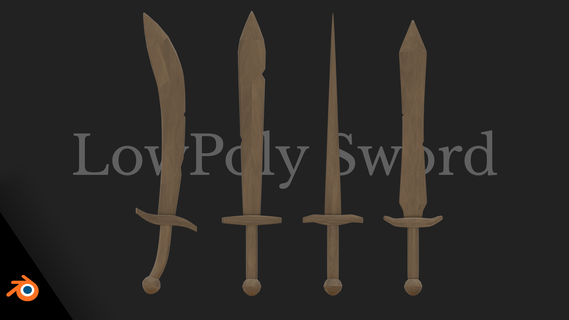 Low Poly Wood Sword Bundle by IndieEriDev