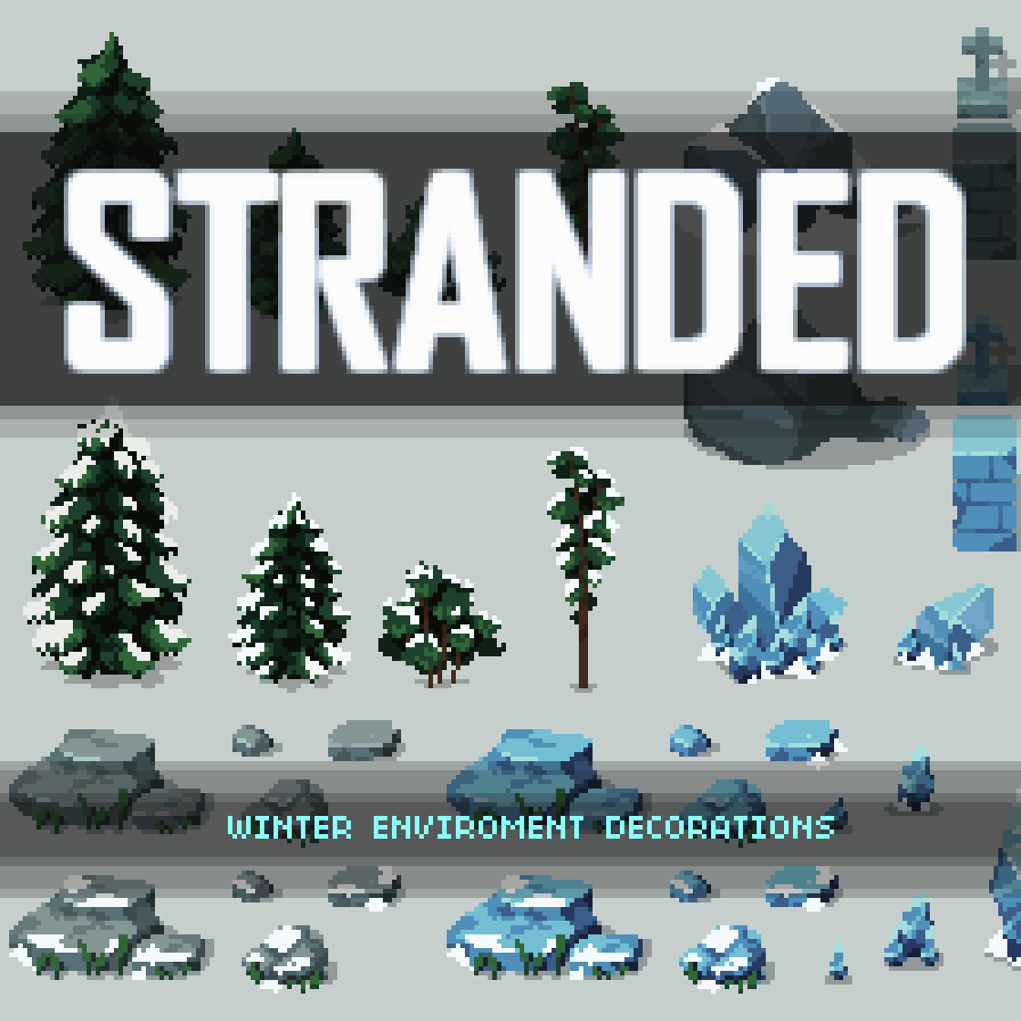 STRANDED - Winter Environment Decorations by Penusbmic