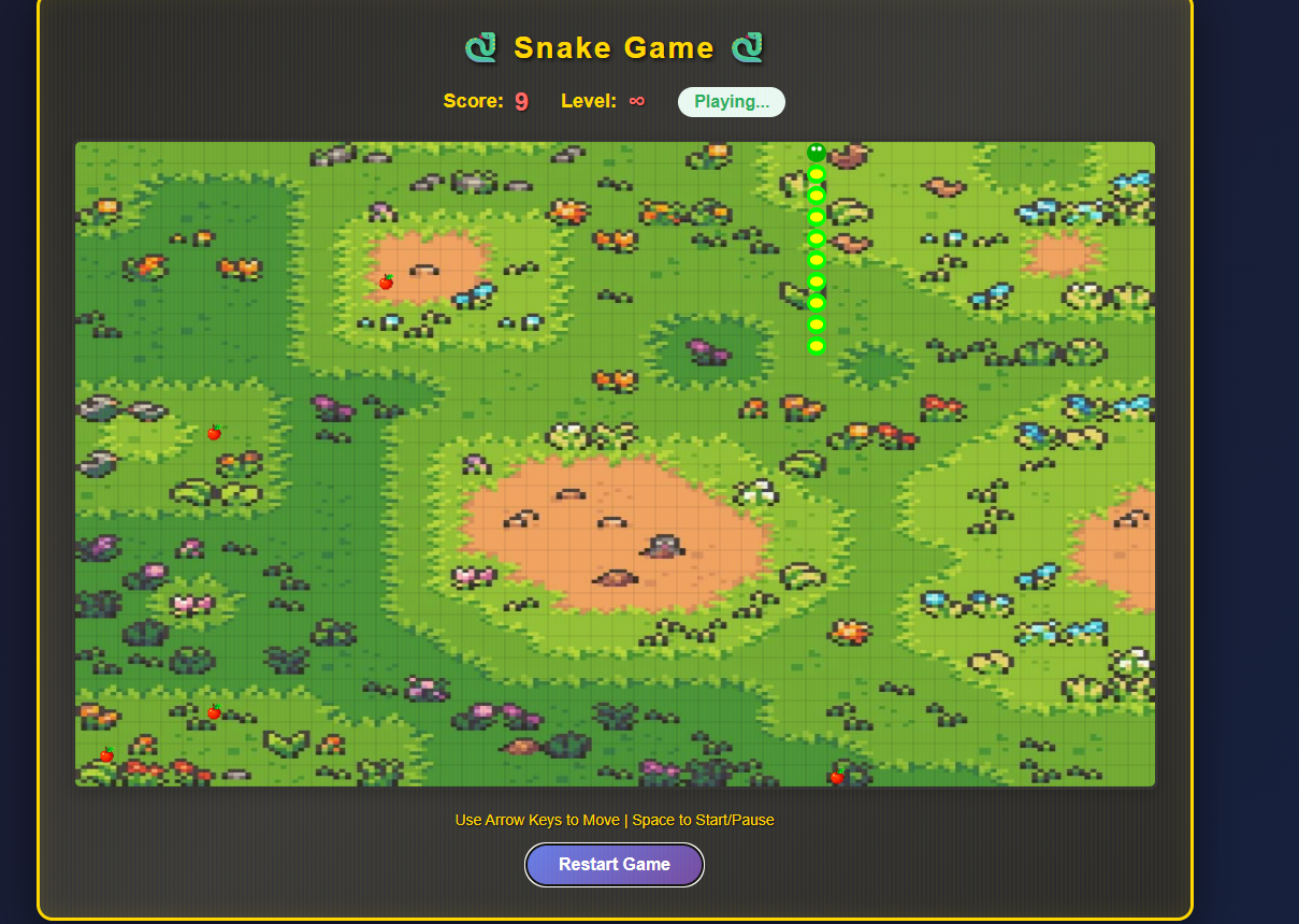 Starting a new game even though Beginner :) - Basic Snake Game by AdlillGame