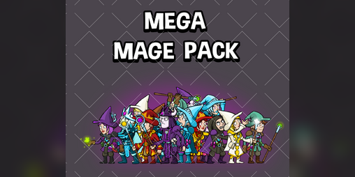 Mega mage pack by Robert Brooks - gamedeveloperstudio.com