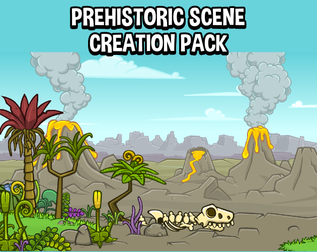 Prehistoric scene creation pack by Robert Brooks - gamedeveloperstudio.com